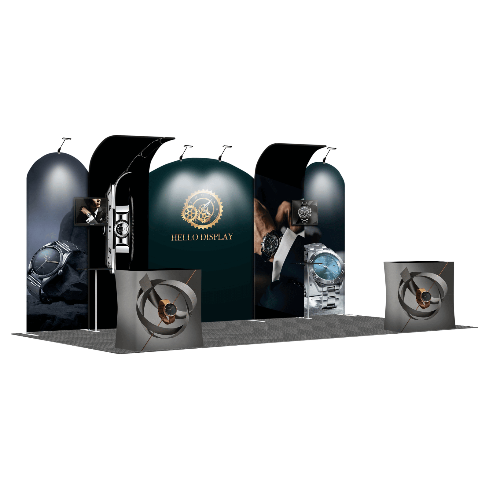 3D Square Concave Booth | Assemble & Disassemble Easily – Hello Display