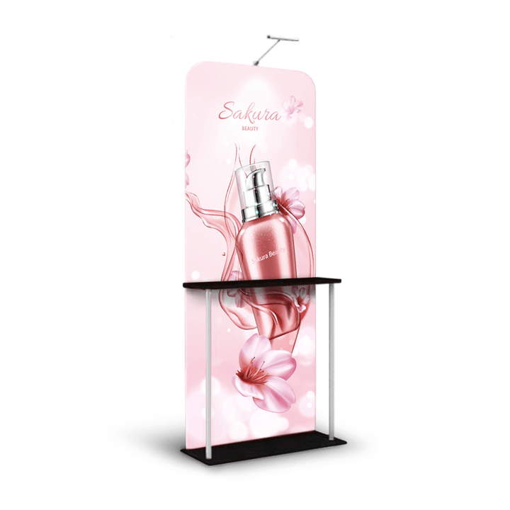 Fabric Banner Stand with Shelf | Easy to Assemble & Disassemble ...