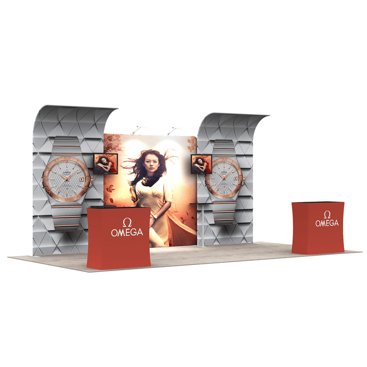 C-Shaped Tube Fabric Backdrop | Portable, Lightweight, Easy to Set Up ...