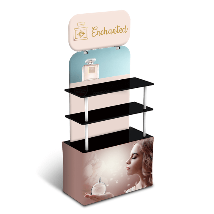 Fabric Backwall Display Rack with Header | Minimal Effort to Install ...