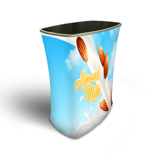 Square Tube Fabric Counter with LED | Sturdy & Easy Installation ...