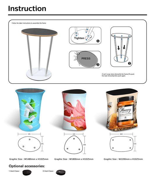 Square Tube Fabric Counter | Assemble & Disassemble Easily – Hello Display