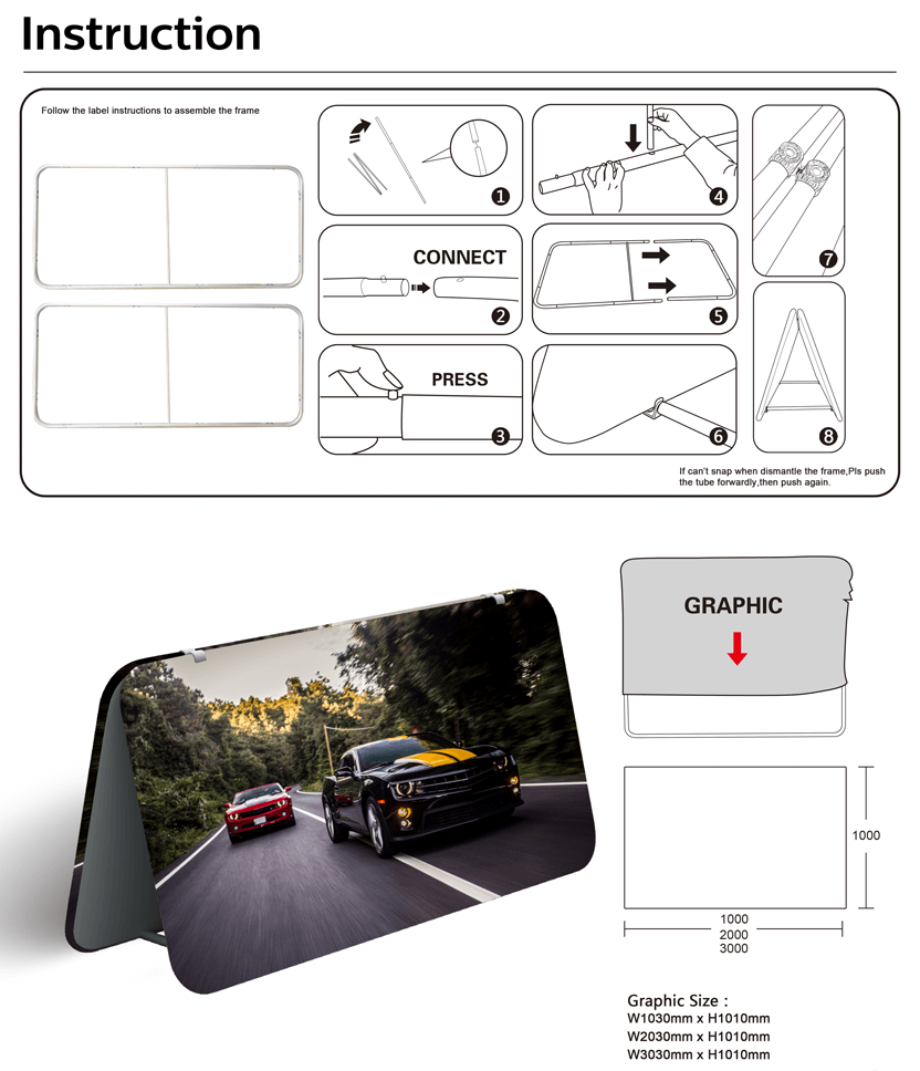 Outdoor Tube (A) Frame | Easy to Setup, Sleek – Hello Display