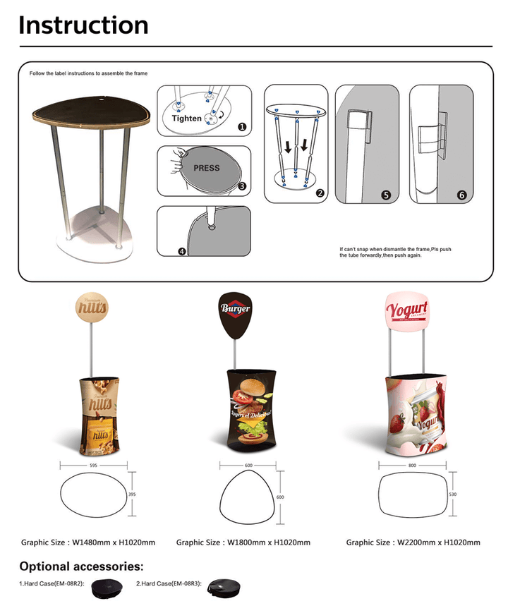 Triangle Fabric Promotion Counter Display Rack | Easy Installation ...