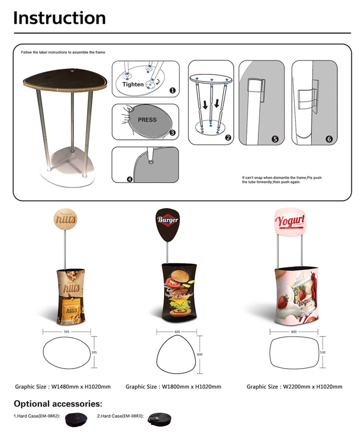 Square Fabric Promotion Counter Display Rack | Easy Fix – Hello Display